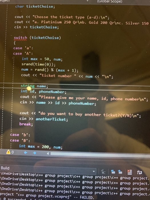 this is c++ programming I keep in getting this error, | Chegg.com