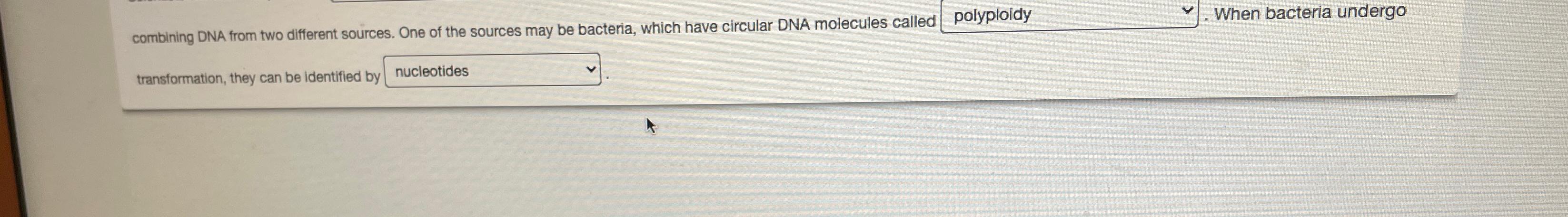 Solved combining DNA from two different sources. One of the | Chegg.com