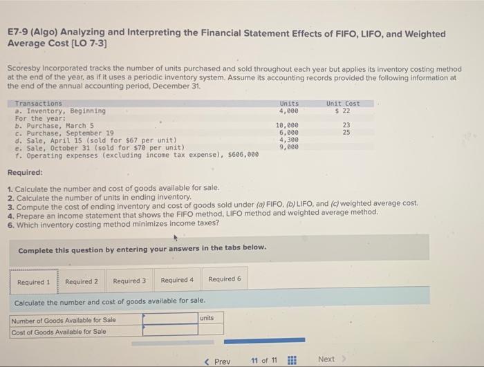 Solved E7-9 (Algo) Analyzing and Interpreting the Financial | Chegg.com