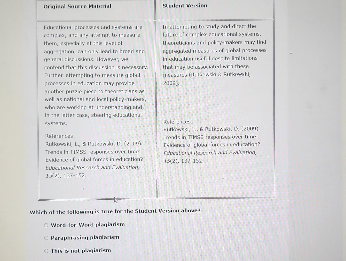 Which of the following is true for the | Chegg.com