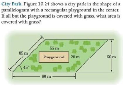 Solved Figure 10.24 shows a city park in the shape of a | Chegg.com