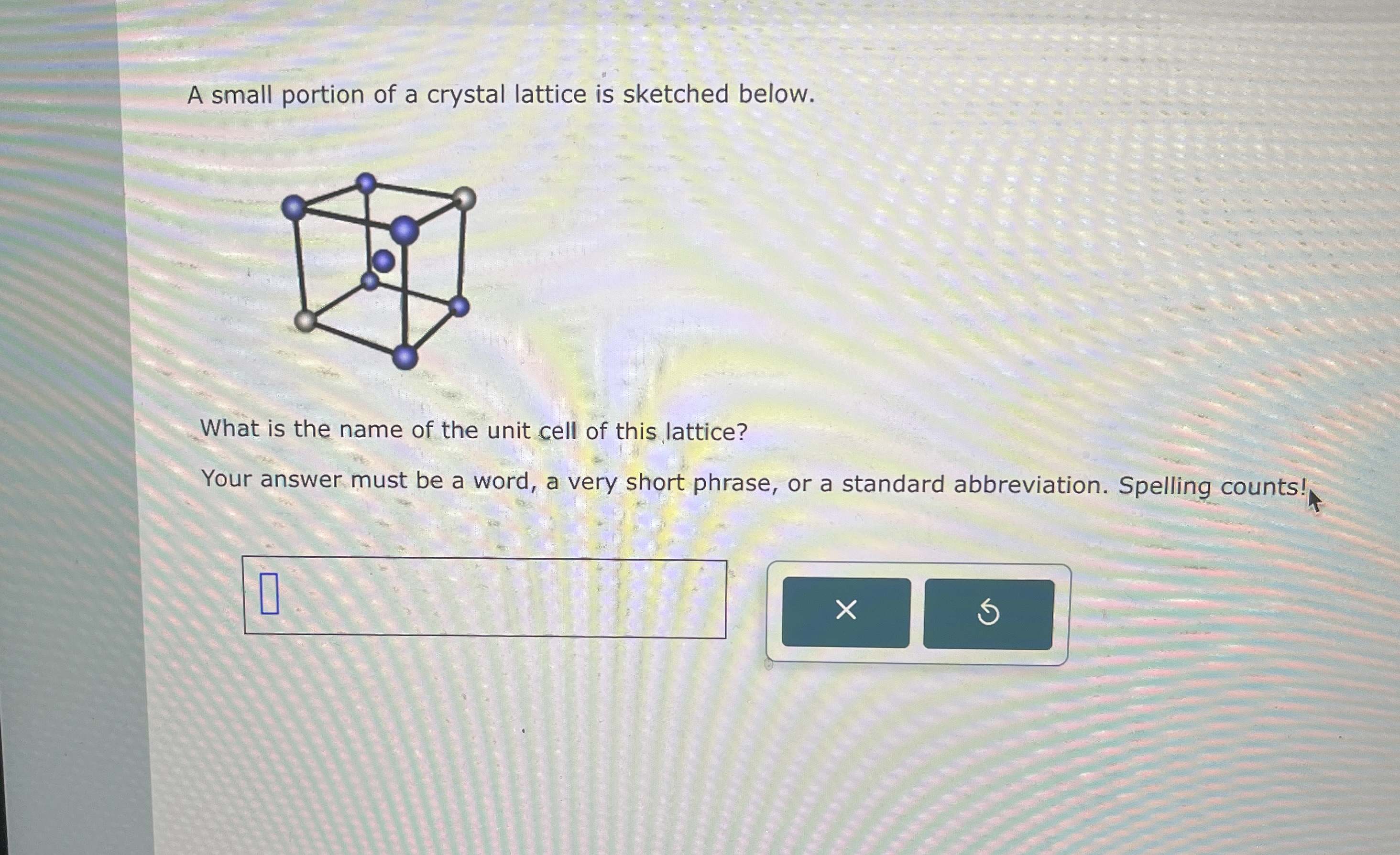 Solved A small portion of a crystal lattice is sketched | Chegg.com