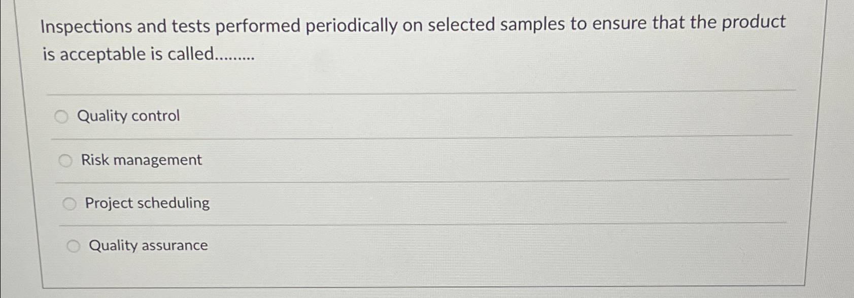 Solved Inspections and tests performed periodically on | Chegg.com