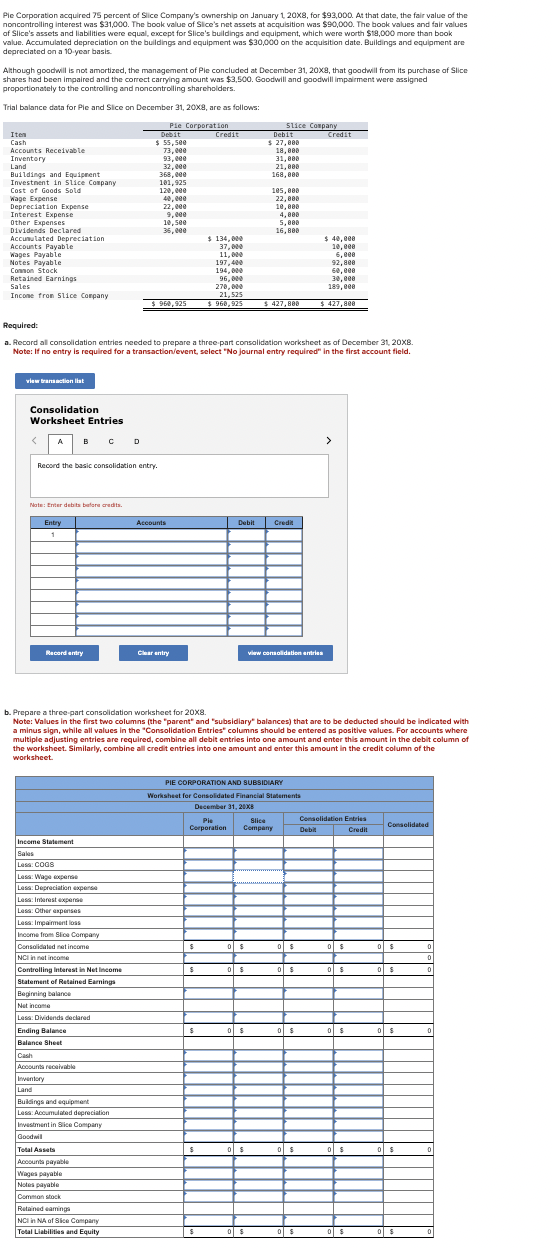 Solved Please help be with the consolidated second part of | Chegg.com