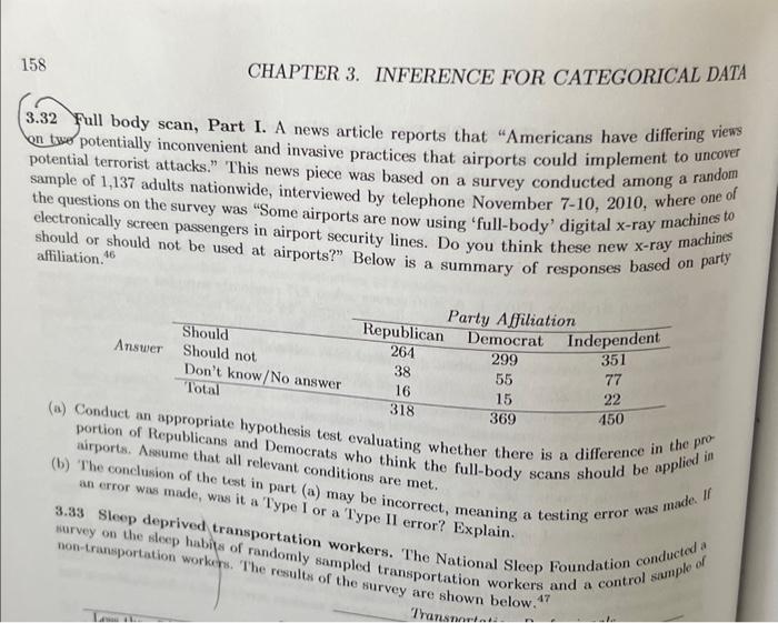 Solved 3.32 Full body scan, Part I. A news article reports | Chegg.com Solved 3.32 Full body scan, Part I. A news article reports | Chegg.com