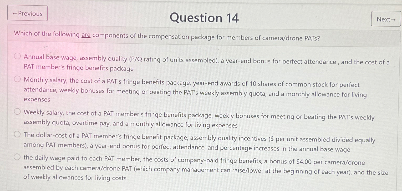 Solved Question 14Which of the following are components of | Chegg.com
