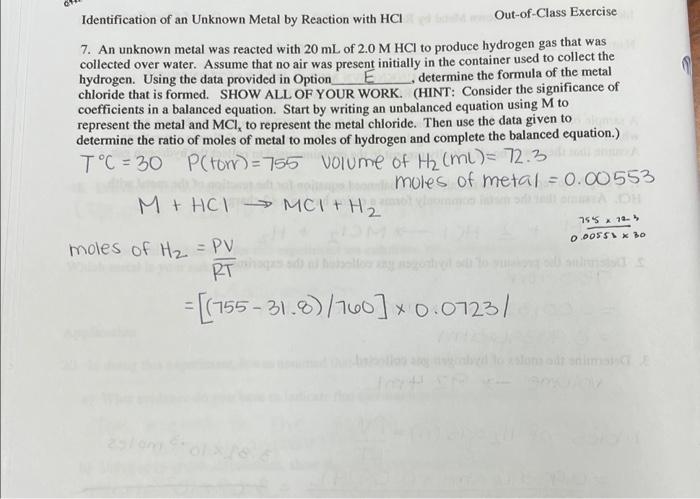 Solved 7. \begin{tabular}{|l|c|c|c|c|} \hline & T(∘C) & P | Chegg.com