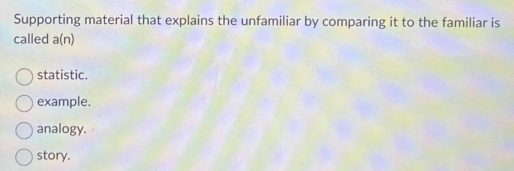 Solved Supporting material that explains the unfamiliar by | Chegg.com