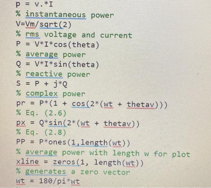 Solved v(t)=Vmcos(wt+θv)i(t)=Imcos(wt+θi) Power | Chegg.com