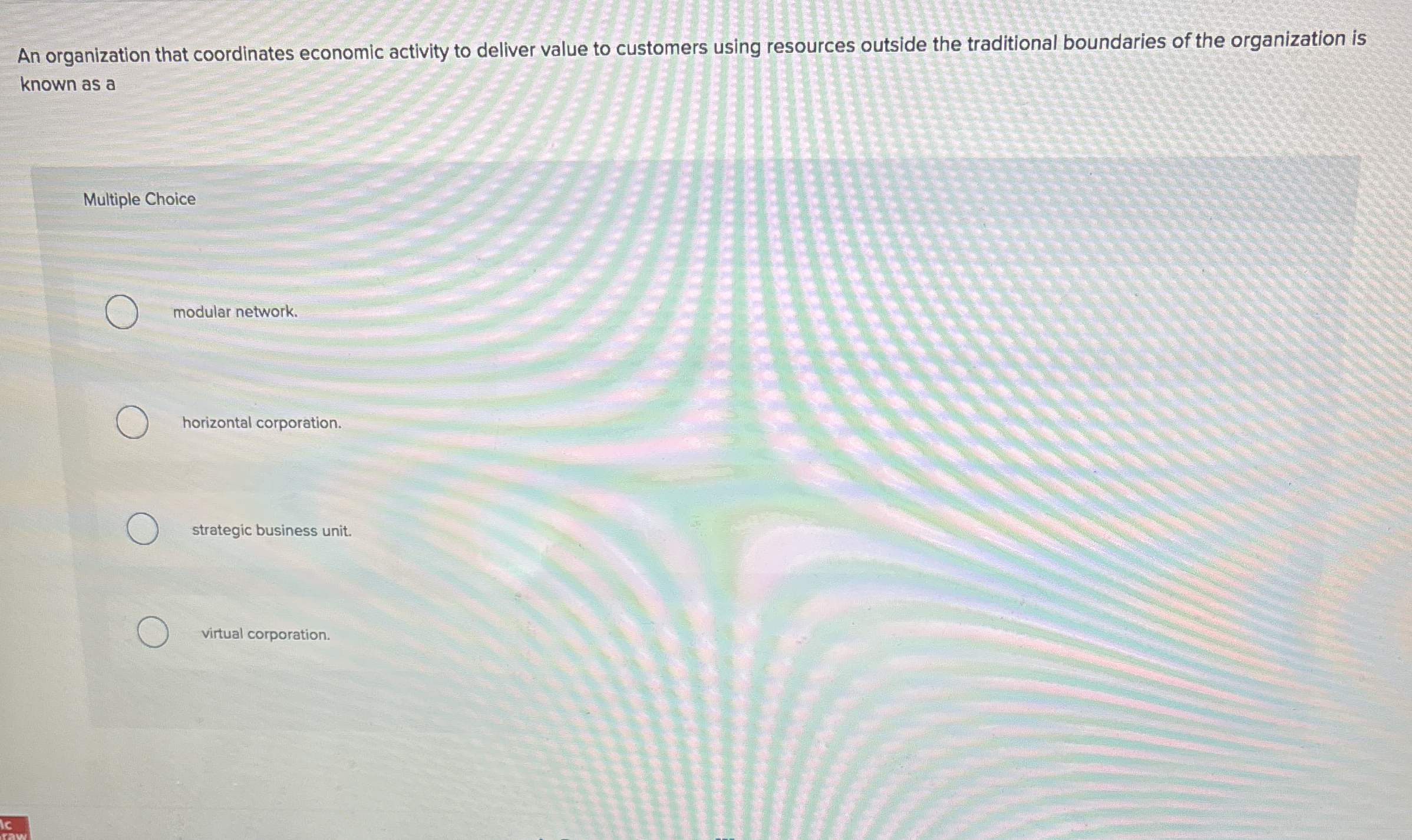 Solved An organization that coordinates economic activity to | Chegg.com