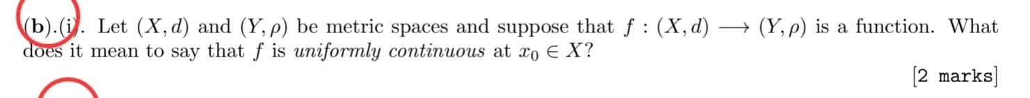 Solved Let (X, d) and (Y, ρ) be metric spaces and suppose | Chegg.com