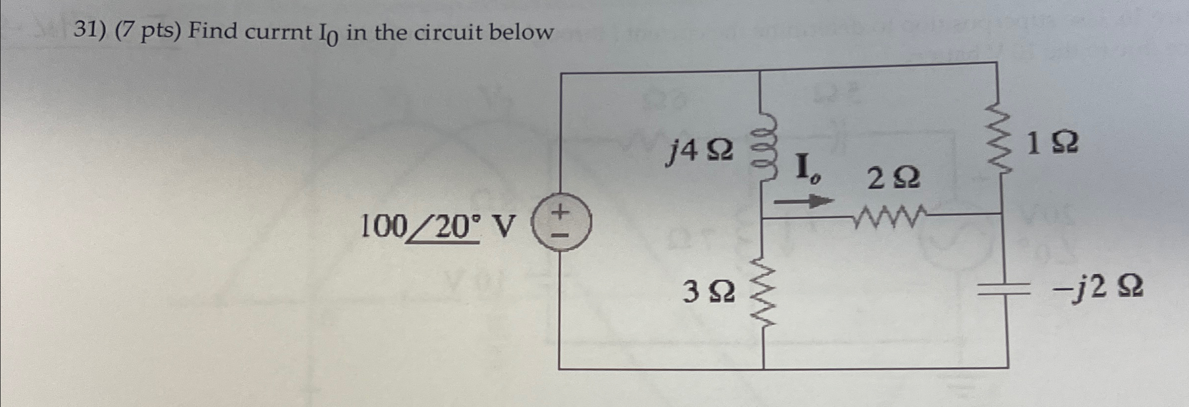 Solved (7 ﻿pts) ﻿Find currnt I0 ﻿in the circuit below | Chegg.com