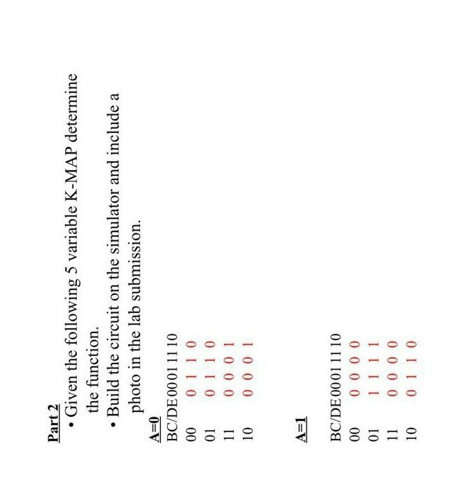 Solved Part 2 . Given the following 5 variable K-MAP | Chegg.com