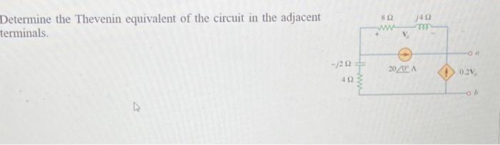 Solved Determine the Thevenin equivalent of the circuit in | Chegg.com