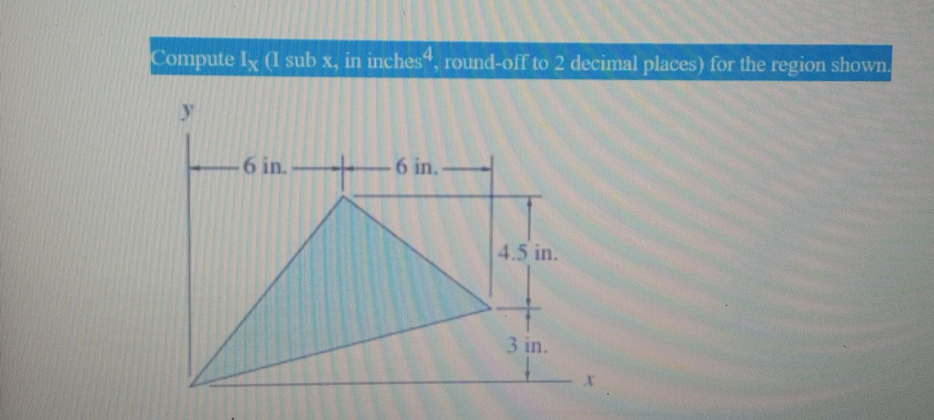 Solved Compute Ix (I sub x, in inches, round-off to 2 | Chegg.com