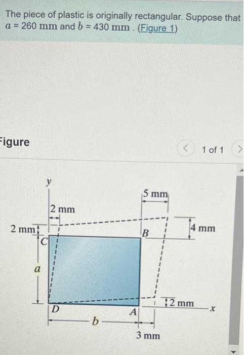 Solved The piece of plastic is originally rectangular. | Chegg.com