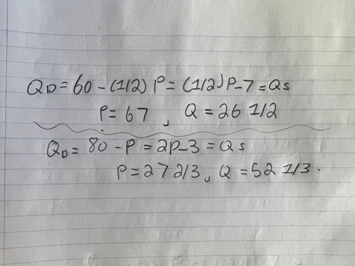 Solved Please explain algebraically how both P and Q were | Chegg.com