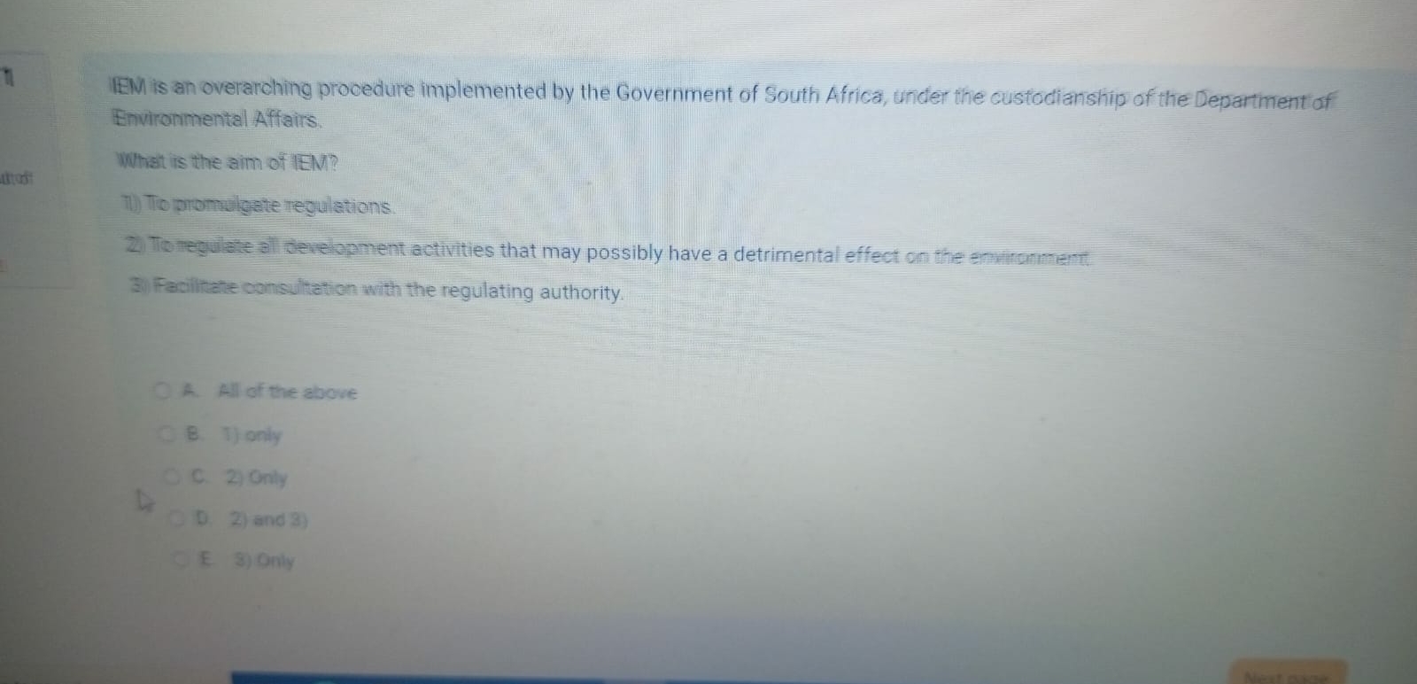 Solved EEM is an overarching procedure implemented by the | Chegg.com