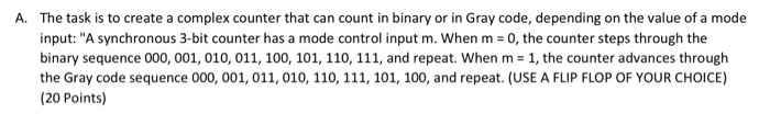 Solved A. The task is to create a complex counter that can | Chegg.com