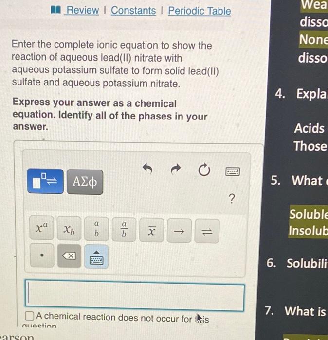 Solved Review | Constants | Periodic Table Enter the | Chegg.com