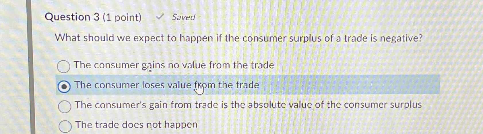 Solved Question 3 (1 ﻿point) ﻿SavedWhat should we expect to | Chegg.com