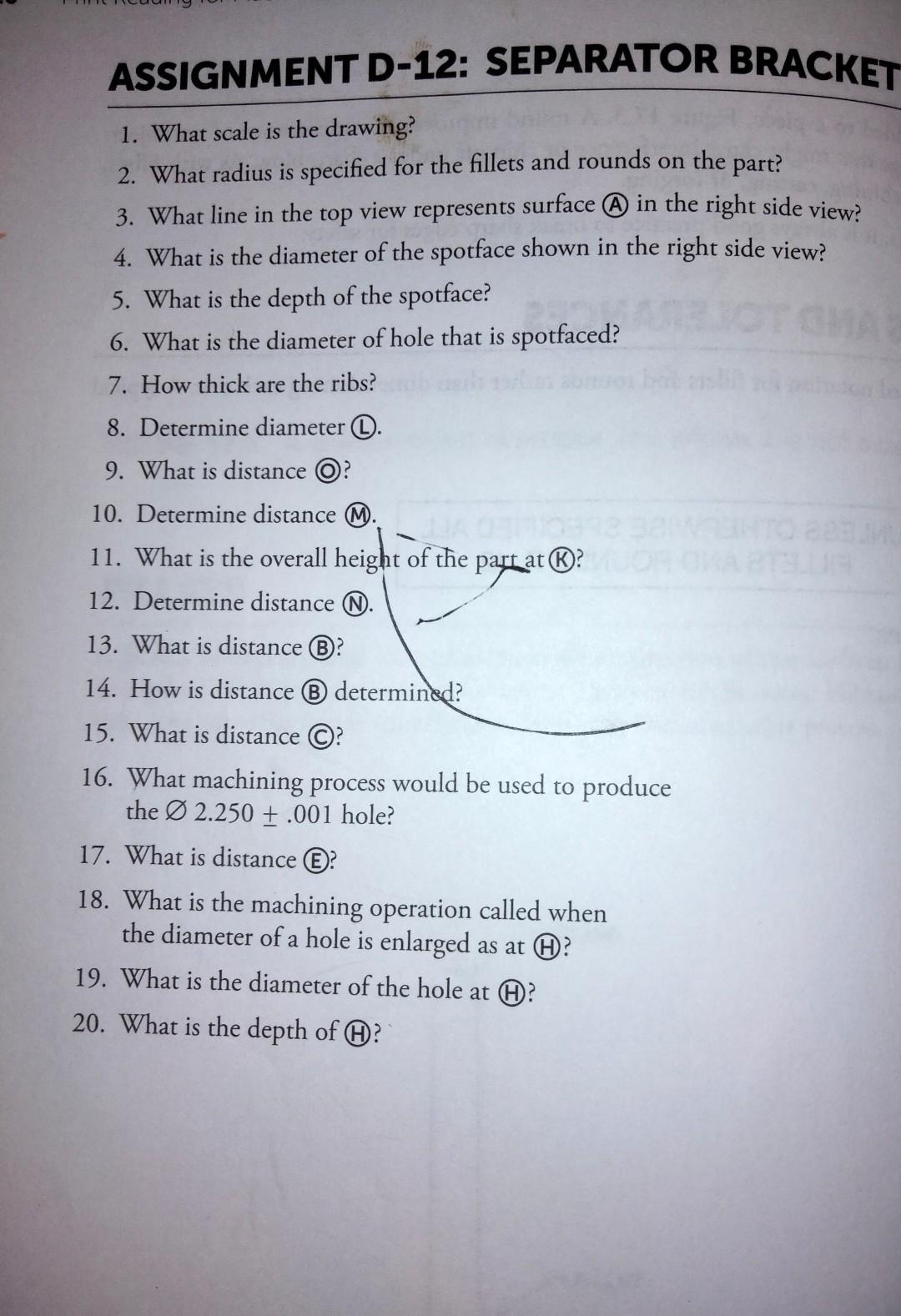 Solved ASSIGNMENT D-12: SEPARATOR BRACKET 1. What scale is | Chegg.com