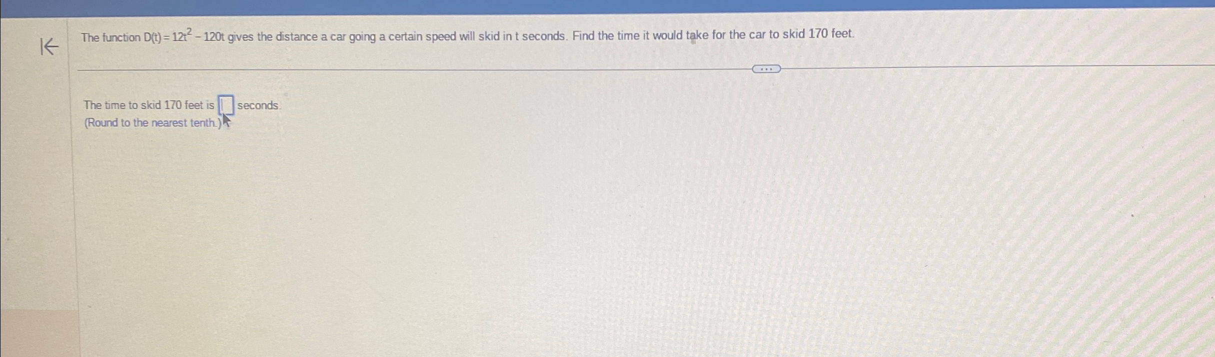 Solved The function D(t)=12t2-120t ﻿gives the distance a car | Chegg.com