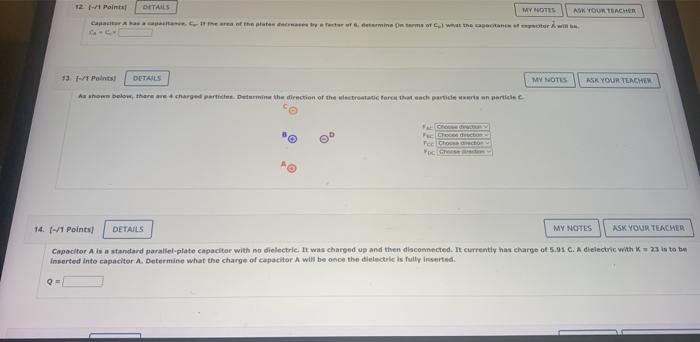 Solved inserted into capacitor A. Defermine what the charge | Chegg.com