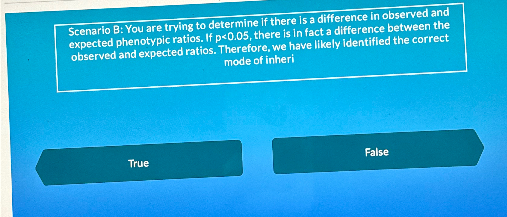 Solved Scenario B: You are trying to determine if there is a | Chegg.com