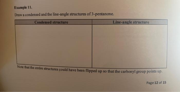 Solved Example 11. Draw a condensed and the line-angle | Chegg.com