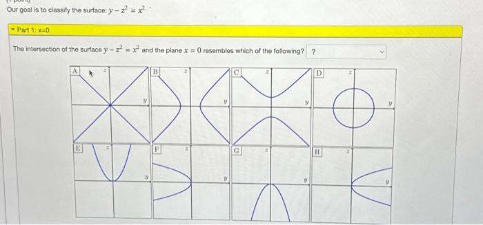 Solved The intersection of the surface y−z2=x2 and the plane | Chegg.com