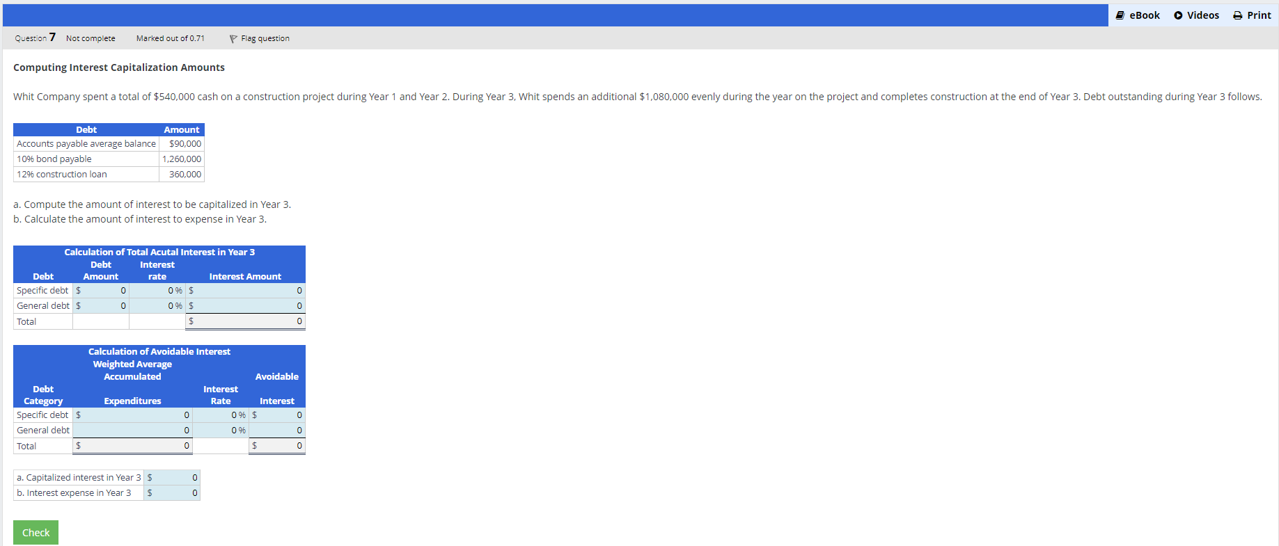 Solved Computing Interest Capitalization Amountsa. ﻿Compute | Chegg.com