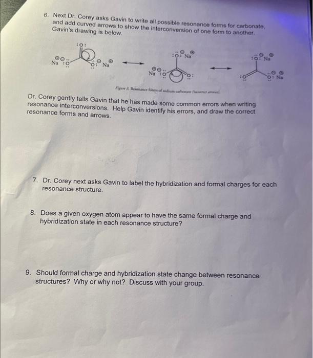 Solved 6. Next Dr. Corey asks Gavin to write all possible | Chegg.com
