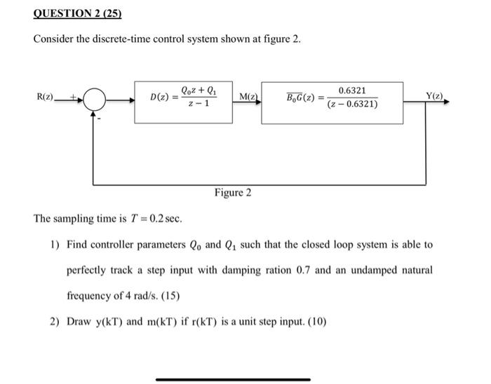 Solved QUESTION 2 (25) Consider the discrete-time control | Chegg.com