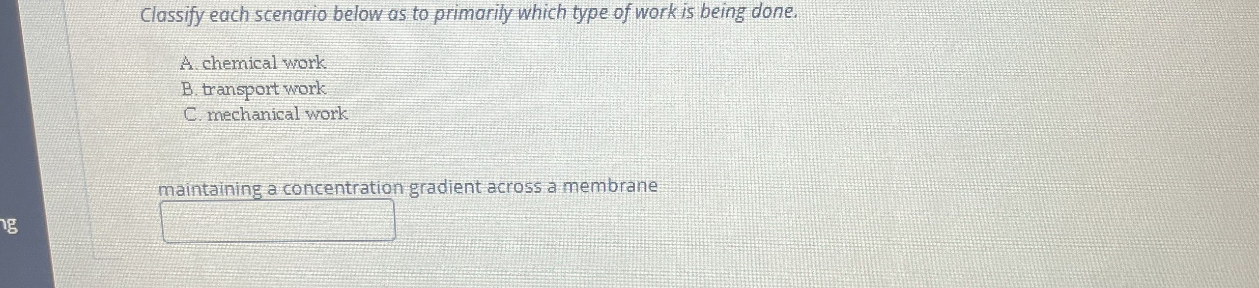 Solved Classify each scenario below as to primarily which | Chegg.com