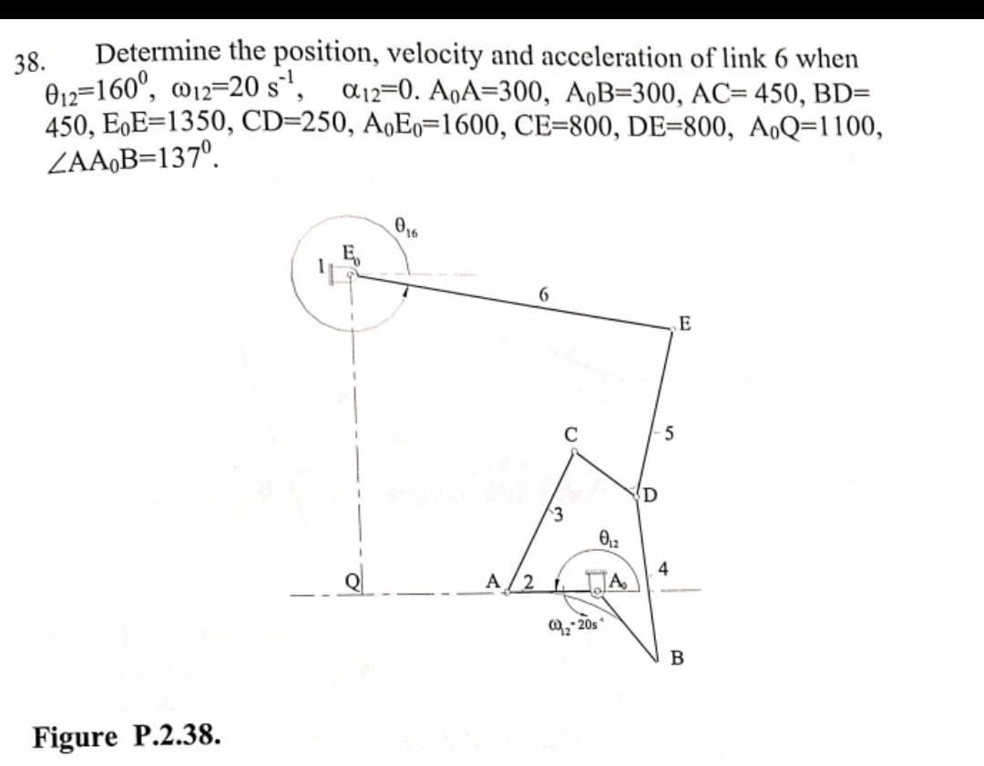 38. Determine the position, velocity and acceleration | Chegg.com