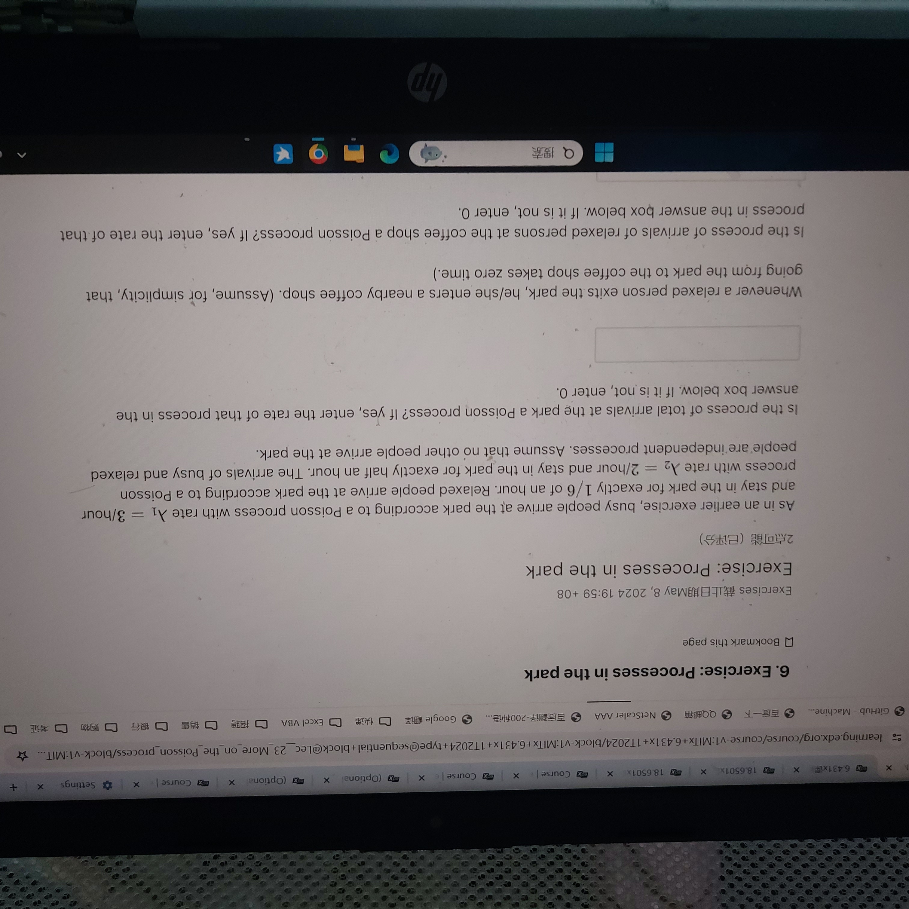 Solved Exercise: Processes in the parkExercises 截止日期May | Chegg.com