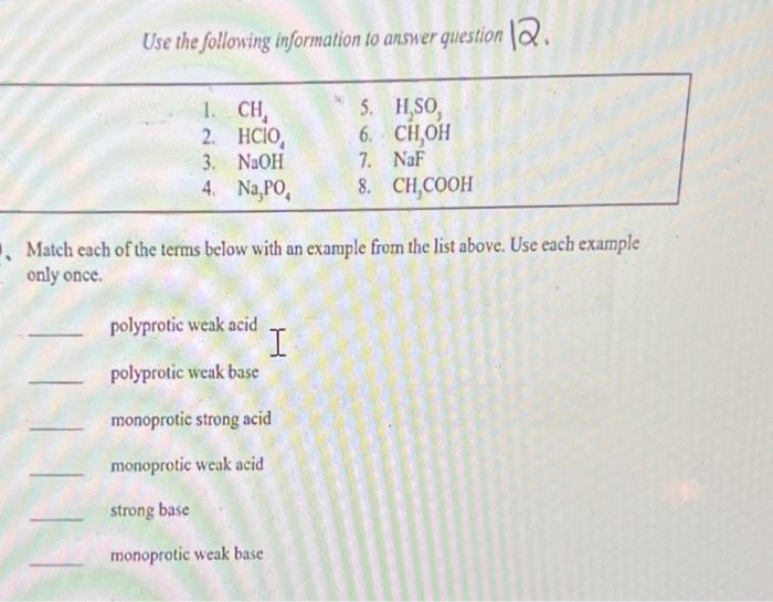 Solved Use the following information to answer question ( | Chegg.com
