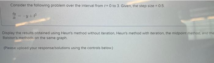 Solved a. Heun's method without interationb. Heun's method | Chegg.com