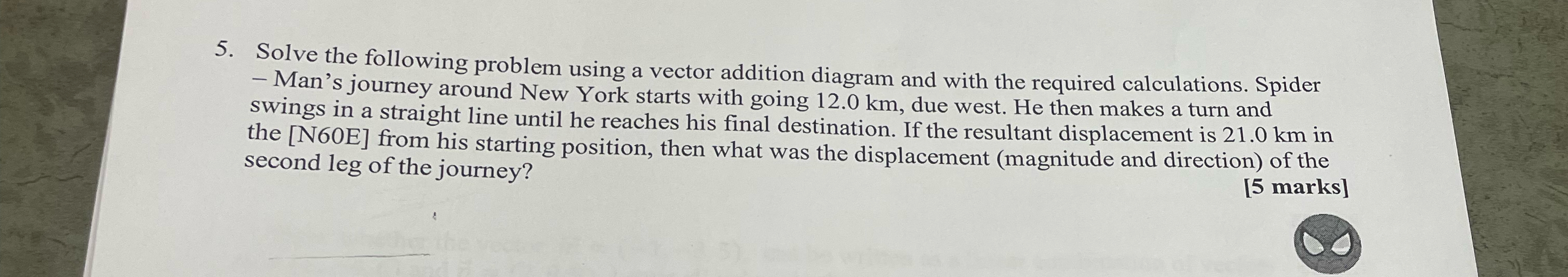 Solved Solve the following problem using a vector addition | Chegg.com