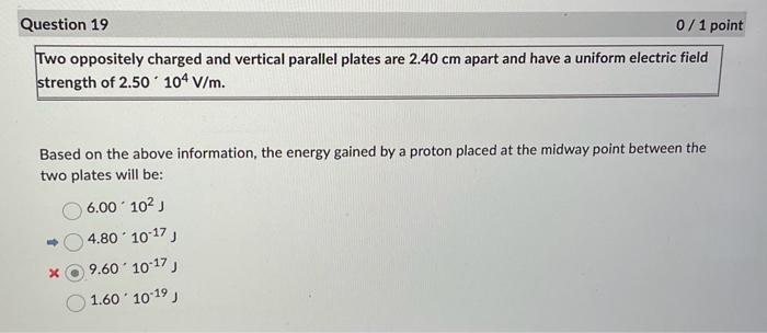 Solved Two oppositely charged and vertical parallel plates | Chegg.com