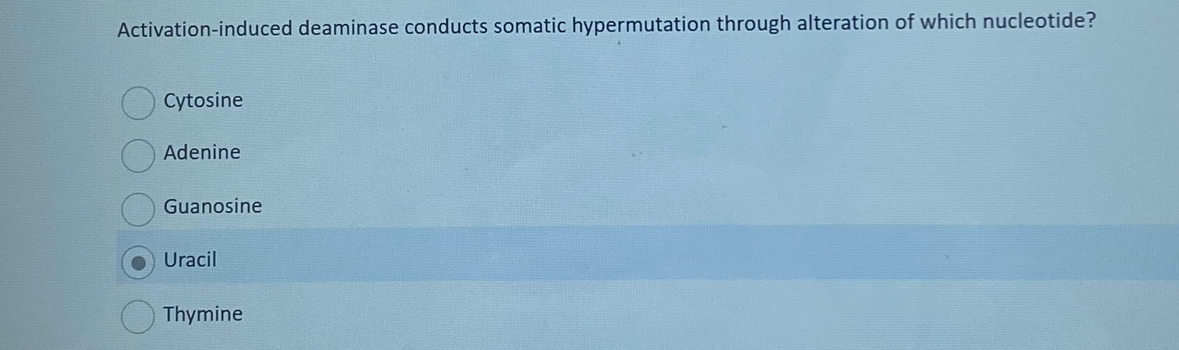 Solved Activation-induced deaminase conducts somatic | Chegg.com