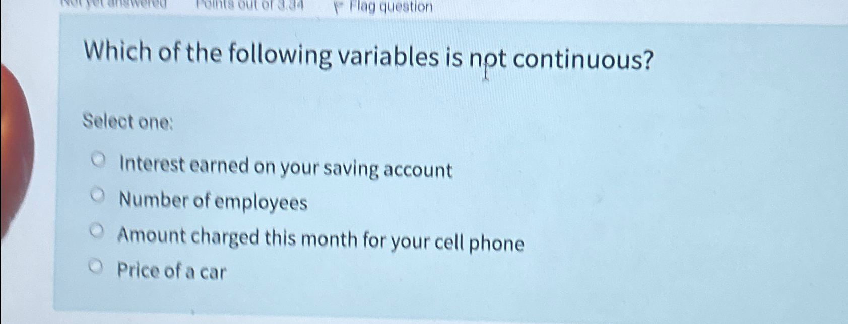 Solved Which of the following variables is npt | Chegg.com