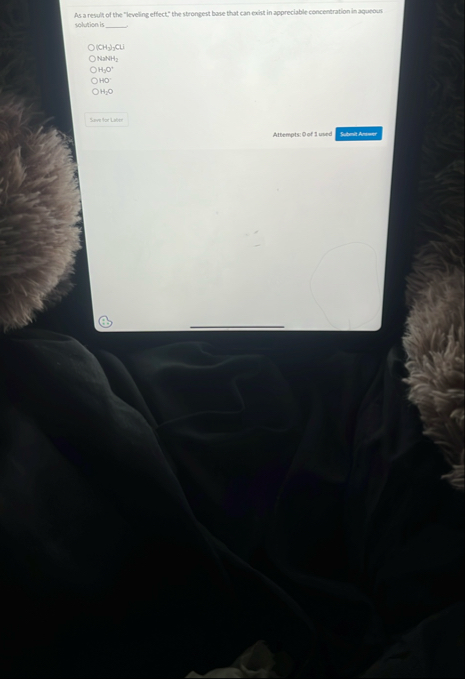 Solved As a result of the "leveling effect" the strongest | Chegg.com