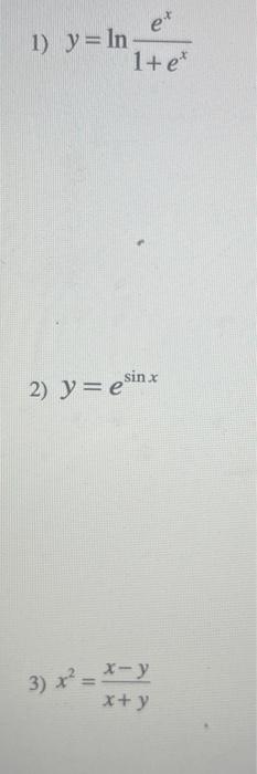 Solved Find the derivative for the following questions. If | Chegg.com