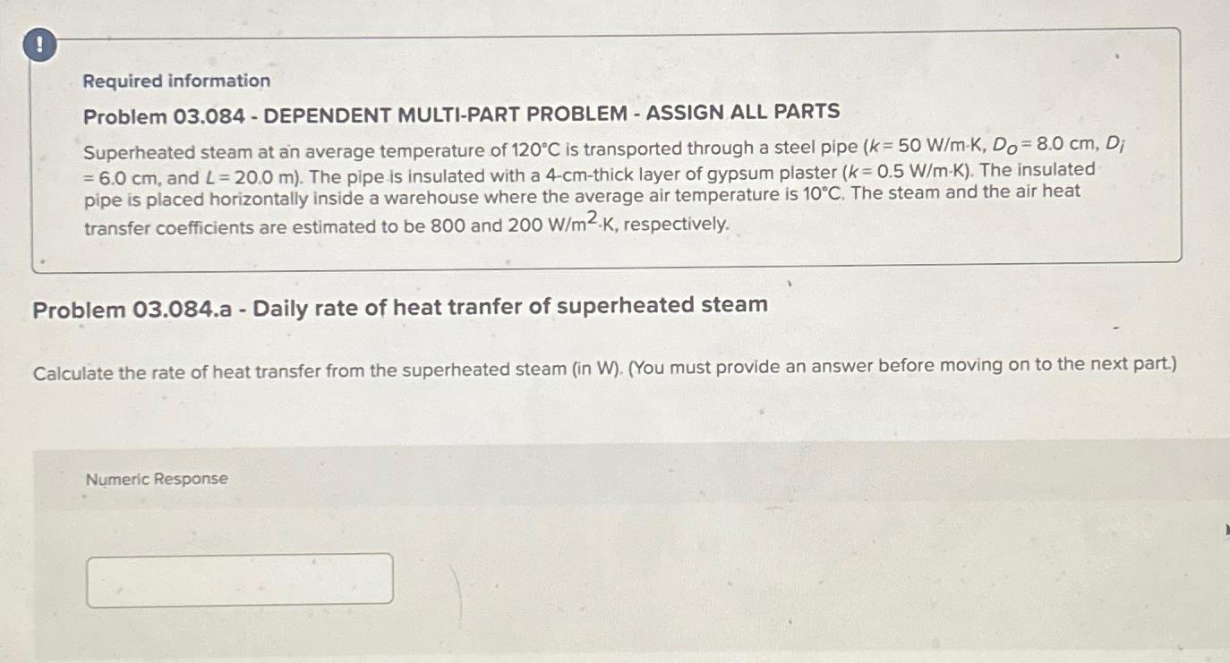 Solved !Required informationProblem 03.084 - ﻿DEPENDENT | Chegg.com