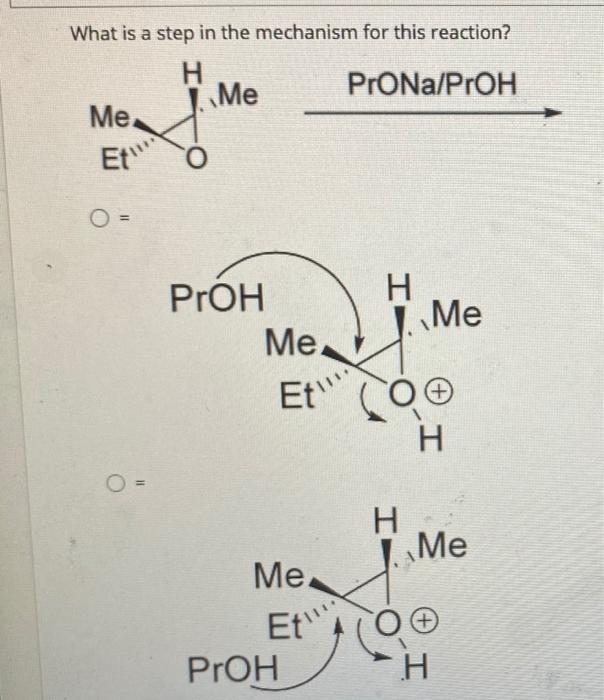 Solved What is a step in the mechanism for this reaction? H | Chegg.com