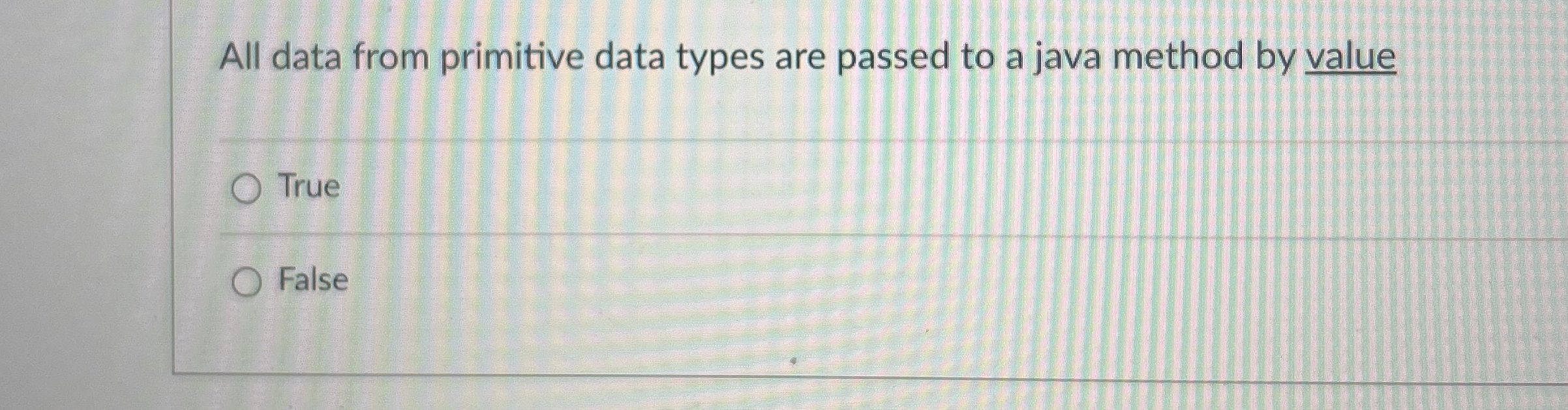 Solved All data from primitive data types are passed to a | Chegg.com