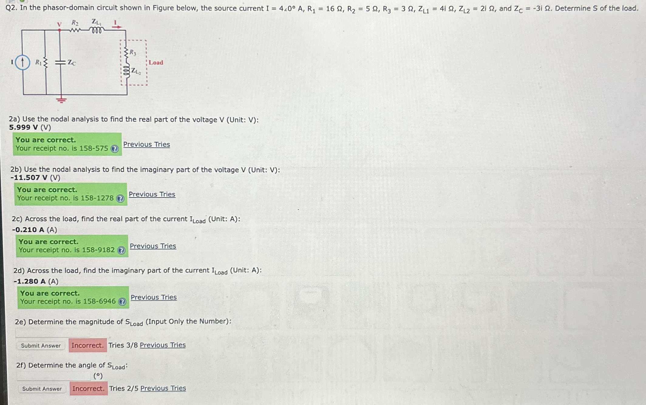 Solved Q2. ﻿In the phasor-domain circuit shown in Figure | Chegg.com