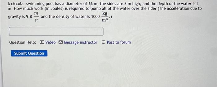 Solved A trough is 5 meters long, 2.5 meters wide, and 2 | Chegg.com